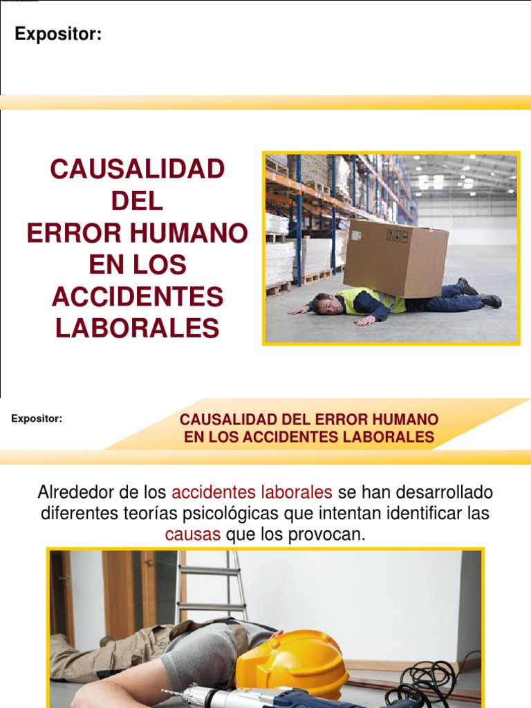 MUESTRA-CAUSALIDAD Del Error Humano en Los Accidentes Laborales | PDF ...