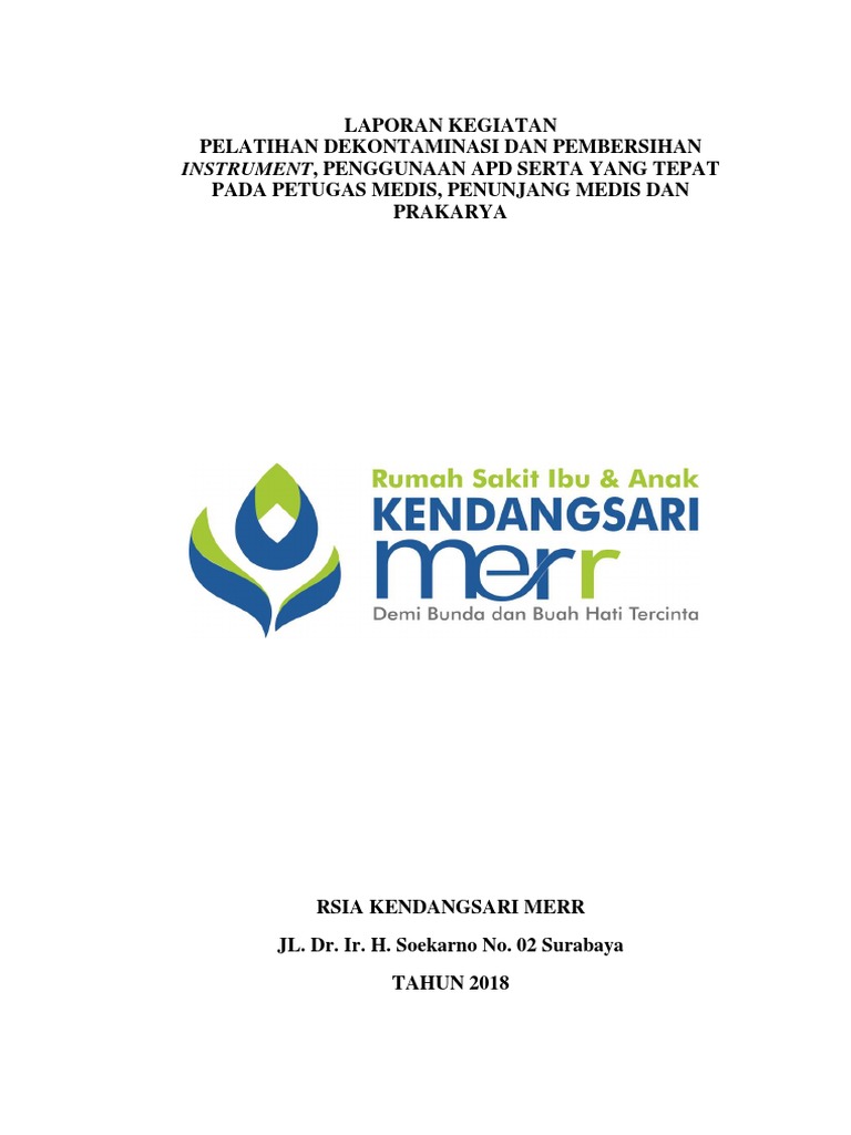 Laporan Kegiatan Pelatihan Cssd+apd | PDF