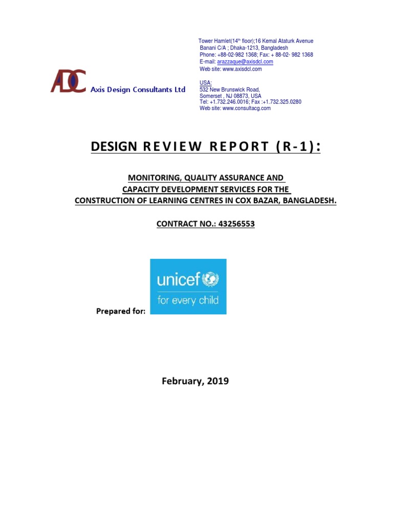 190227-Design Review Report (R-1) | PDF | Structural Load | Concrete