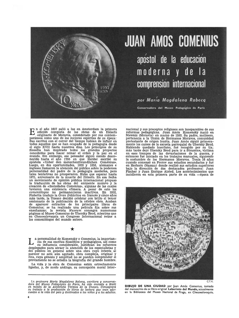 Comenio PDF | PDF | Maestros | Educación avanzada