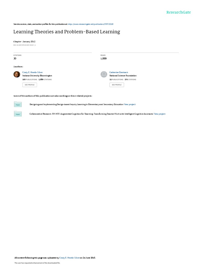 Hmelo Silver | PDF | Constructivism (Philosophy Of Education ...