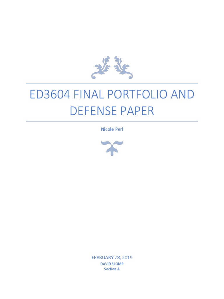 Nicole Perl - Eval Portfolio | PDF | Educational Assessment | Validity (Statistics)