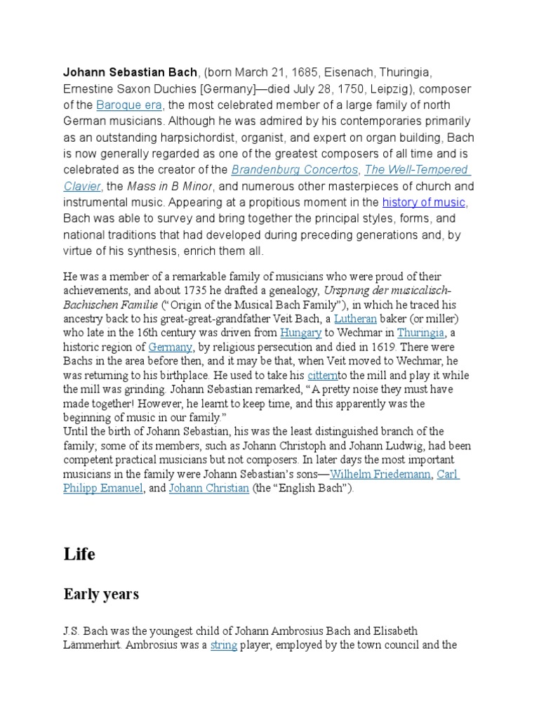 The Life and Musical Journey of a Baroque Master: An In-Depth Biography ...