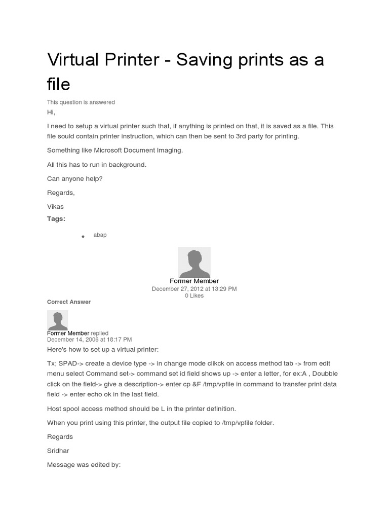 Virtual Printer | Download Free PDF | Computer File | Printer (Computing)