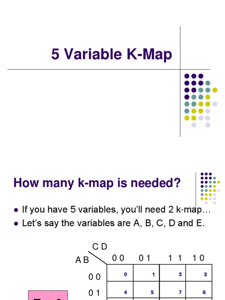 5 Variable K-Map | PDF | Boolean Algebra | Teaching Mathematics
