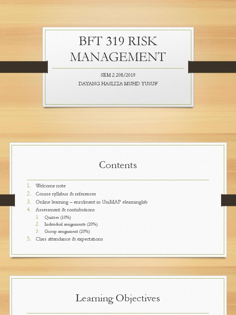 W1-Basic Concepts in Risk Management | PDF | Risk | Risk Management