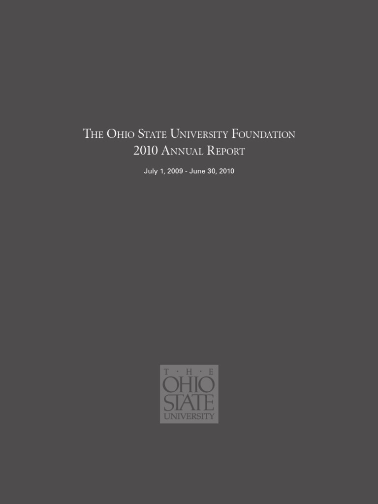 Ohio State University 2010 Annual Report | PDF | Ohio State University ...