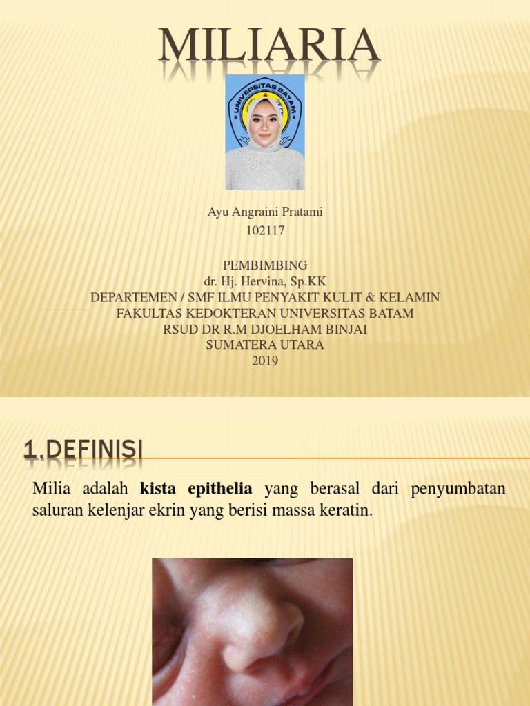 Panduan Lengkap Miliaria: Definisi, Diagnosis, dan Penanganan | PDF