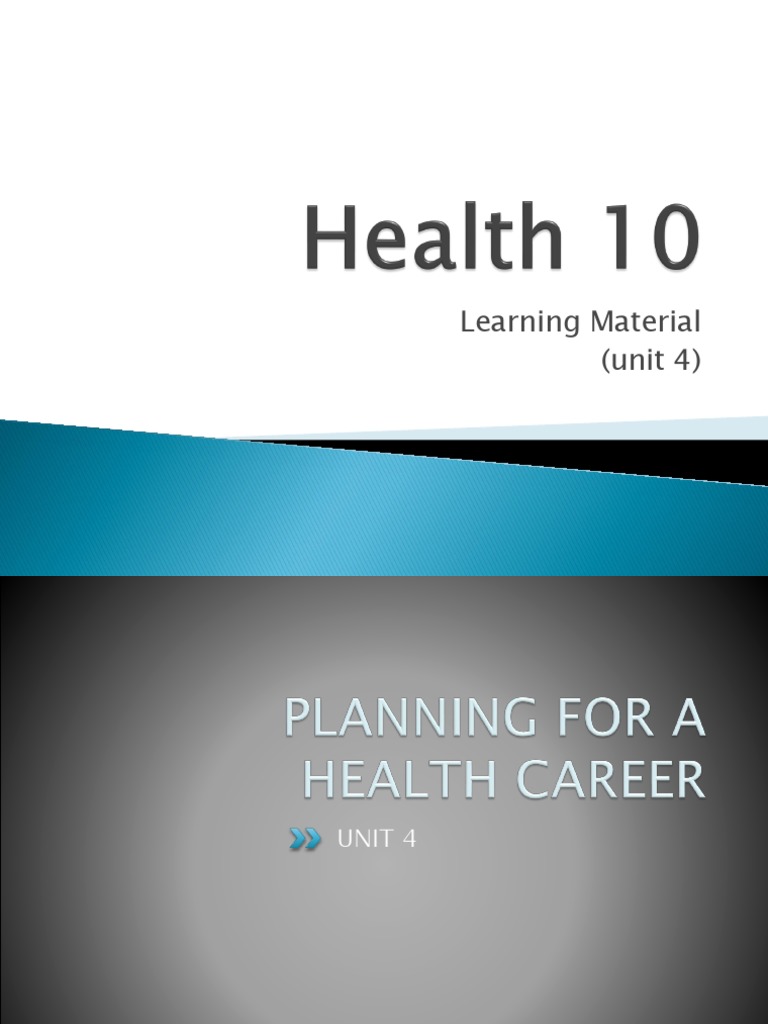 Health Grade10 4th Quarter | PDF | Health Professional | Health Care