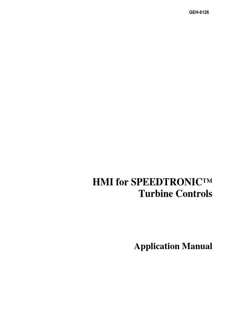 Hmi For Speedtronic™ Turbine Controls: Application Manual | PDF