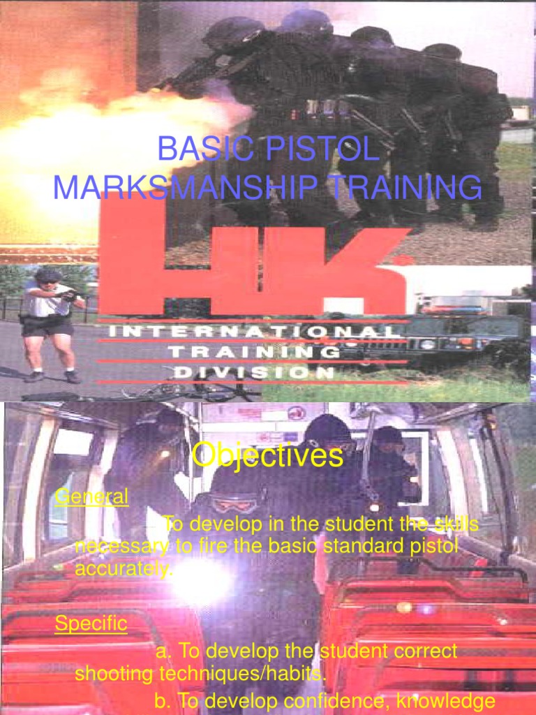 Basic Pistol Marksmanship Training | PDF | Cartridge (Firearms ...