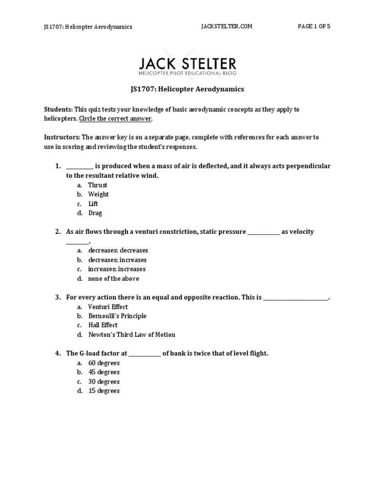 Quiz 1707 Helicopter Aerodynamics | PDF | Helicopter Rotor | Airfoil