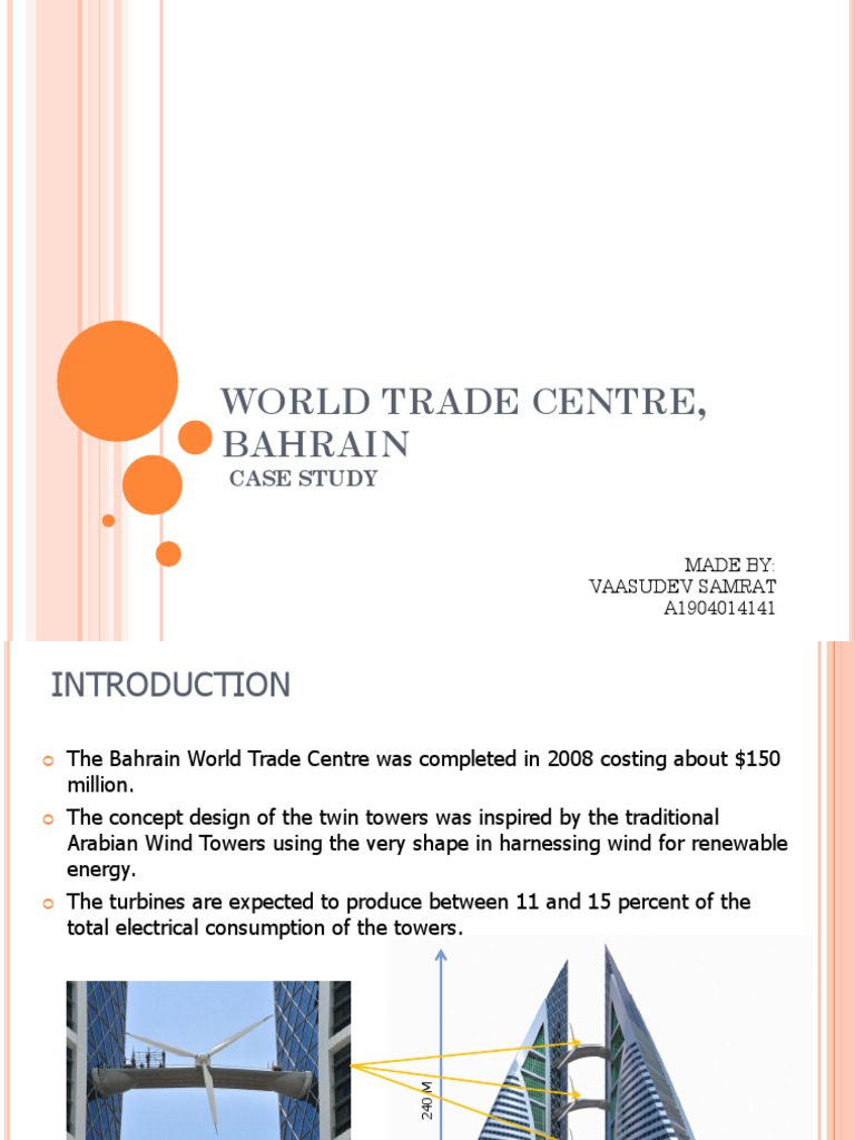 WTC BAHRAIN CASE STUDY WIND ENERGY | PDF | Wind Power | Wind Turbine