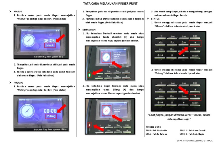 Panduan Manual Fingerprint | PDF