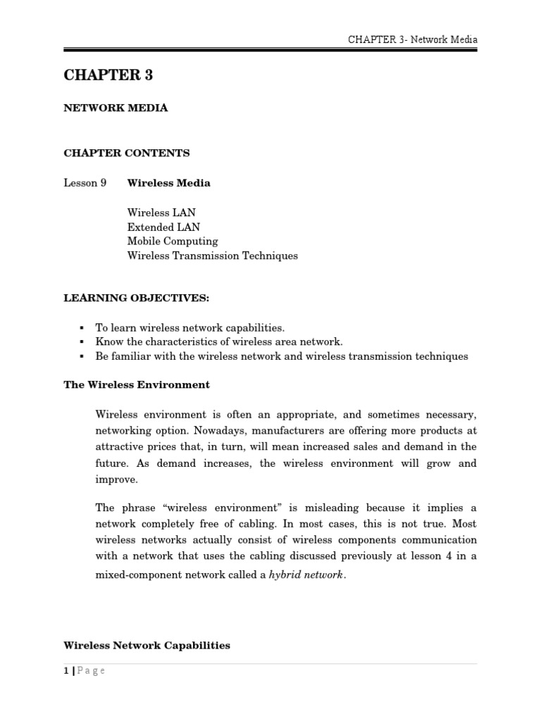 Elective II Chapter 3 Lesson 9 | PDF | Computer Network | Radio