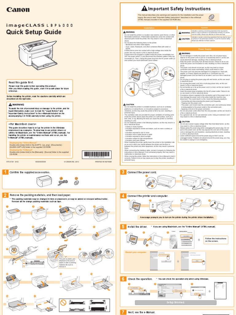 Quick Setup Guide: Important Safety Instructions | PDF | Electrical ...