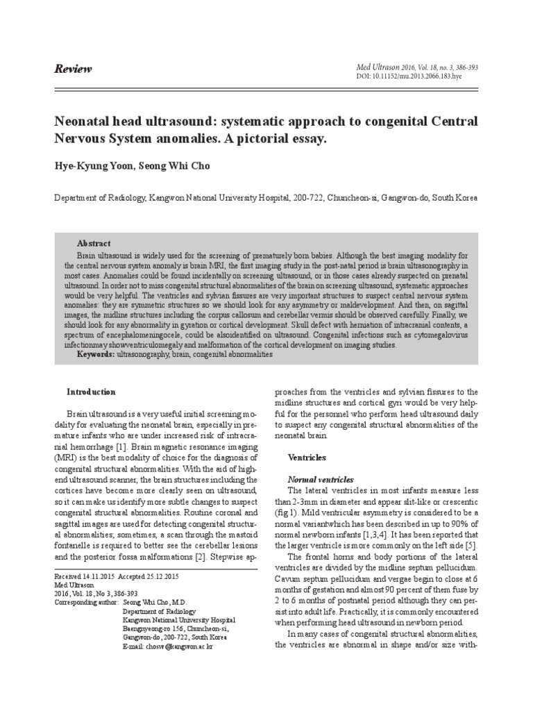 Neonatal Head Ultrasound | PDF | Cerebral Cortex | Brain