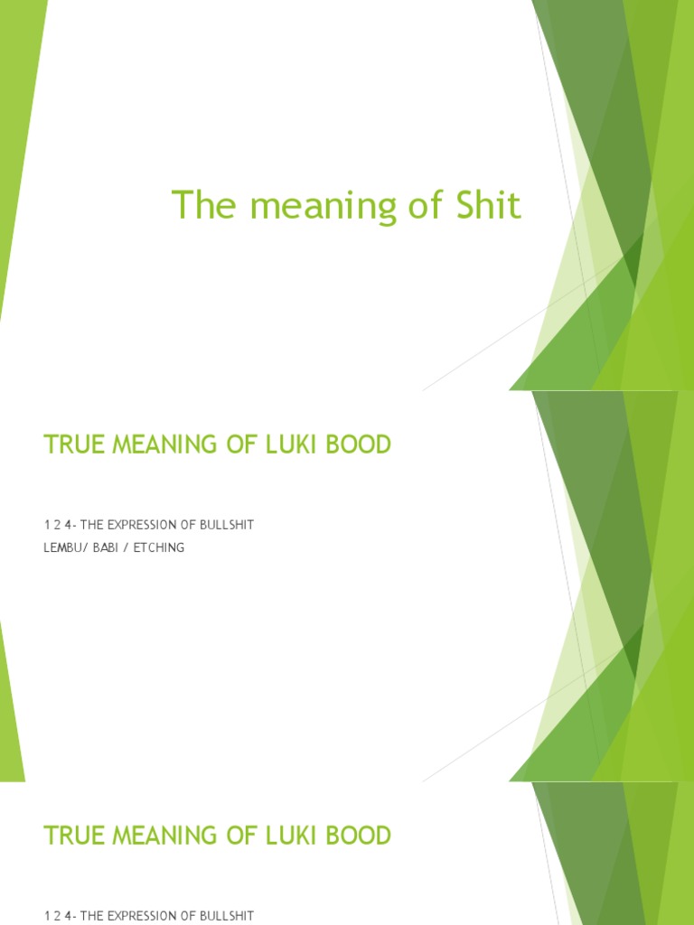 The Meaning of Shit | PDF