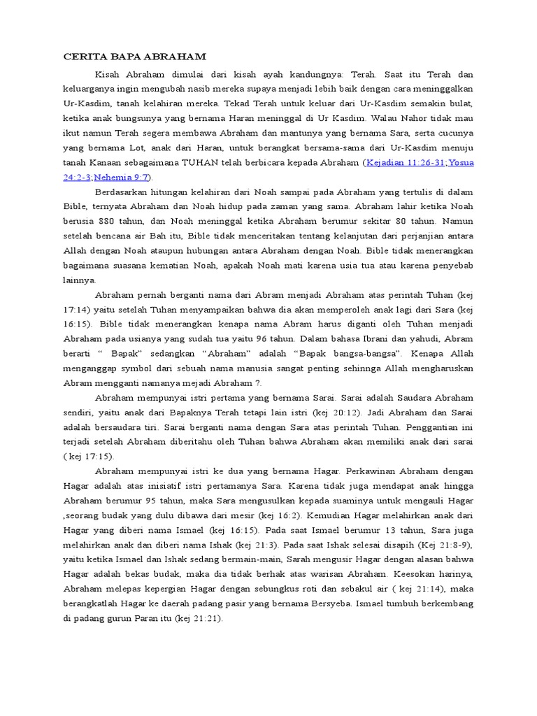 Cerita Bapa Abraham | PDF