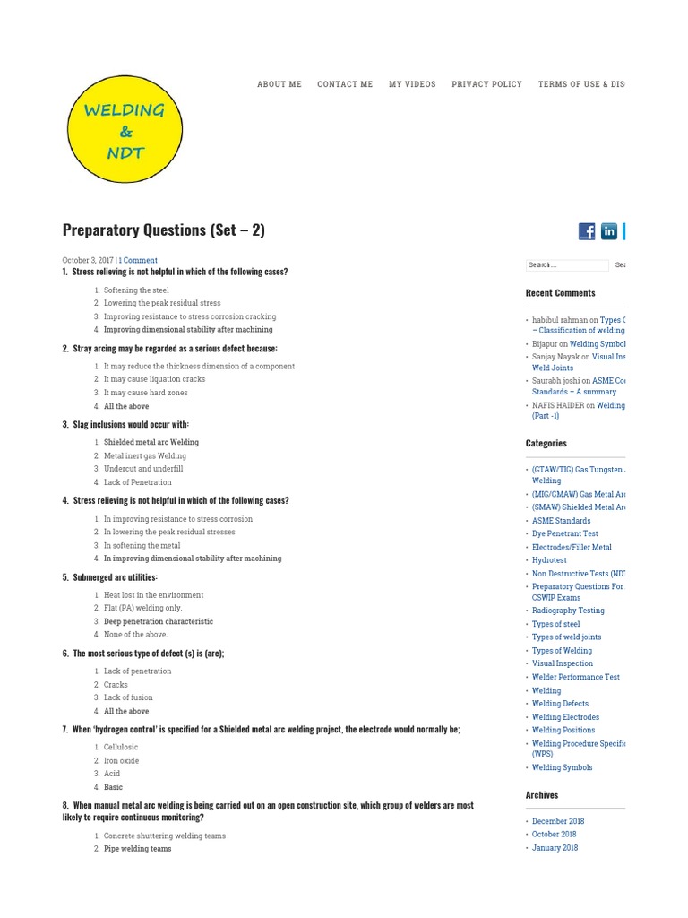 Aws MCQ | PDF | Welding | Construction