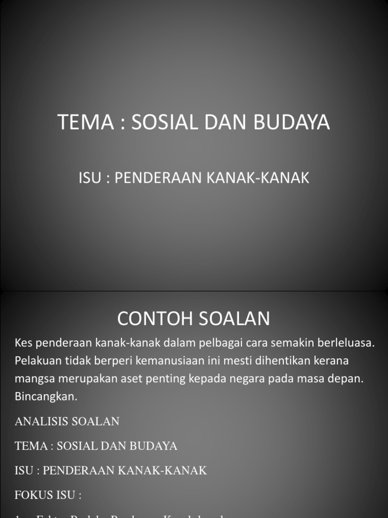 Penderaan Kanak-Kanak | PDF
