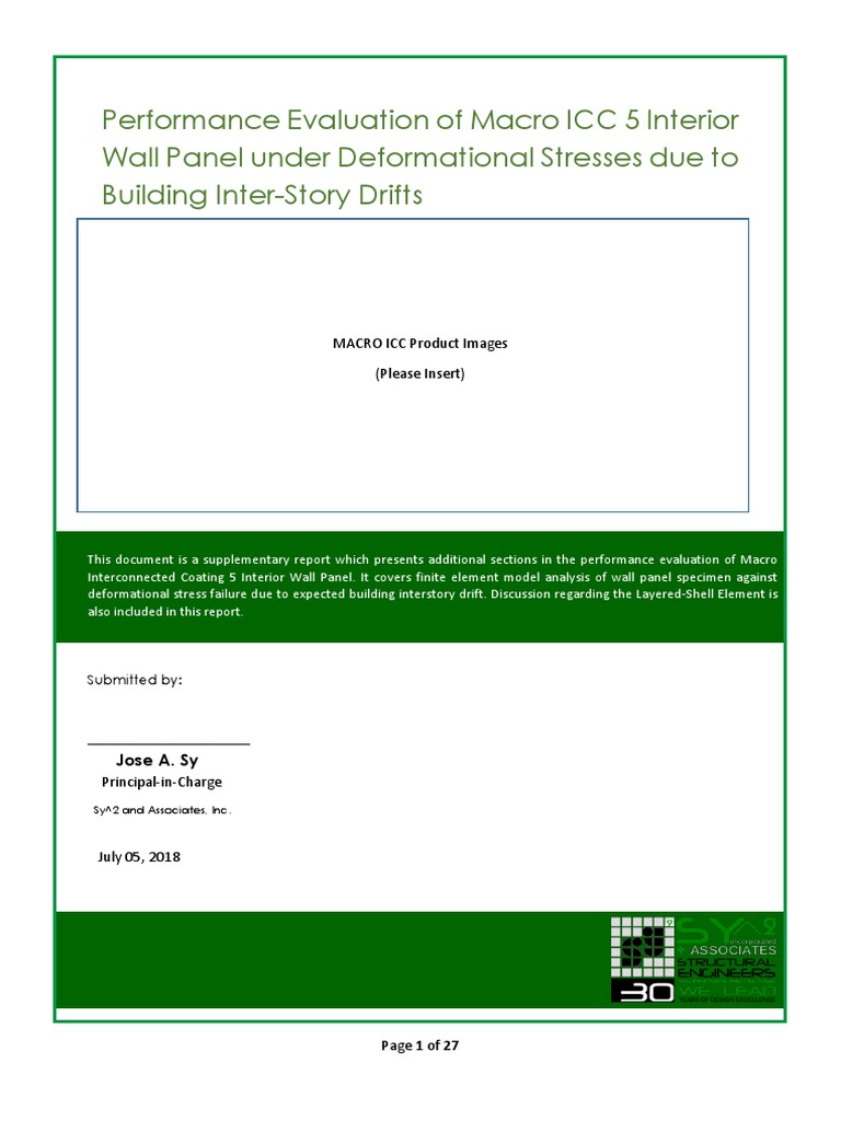 20180705.MACRO Report | PDF | Wall | Stress (Mechanics)