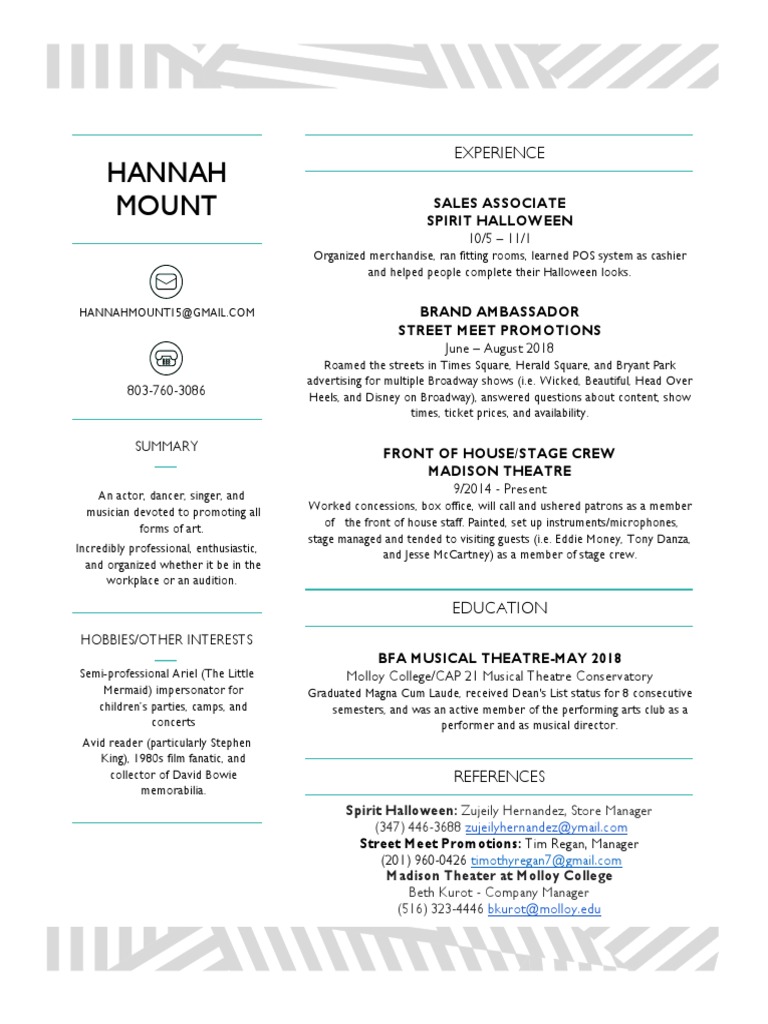 Multi-Talented Performer Resume | PDF | Broadway Theatre | Entertainment