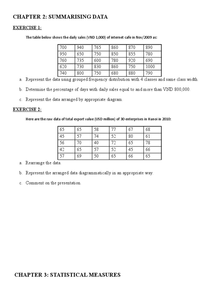Data Analysis Exercises | PDF | Coefficient Of Variation | Standard Deviation