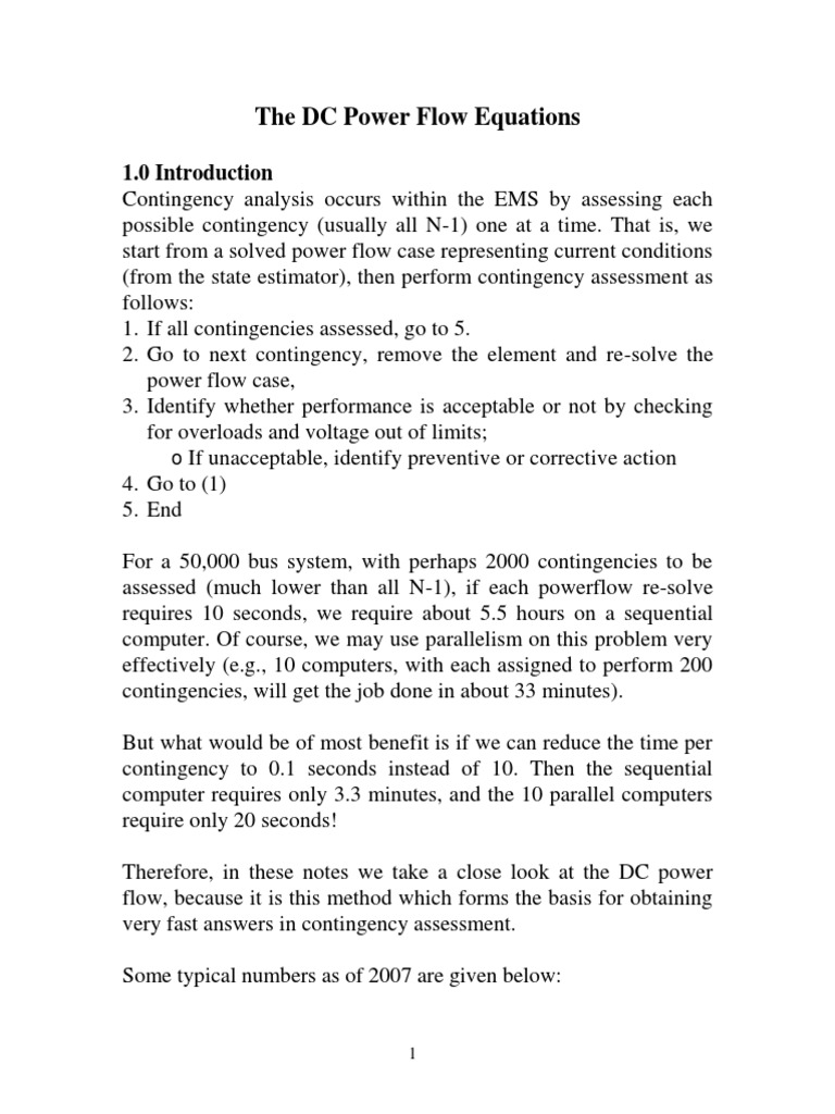The DC Power Flow Equations | PDF | Trigonometric Functions | Ac Power