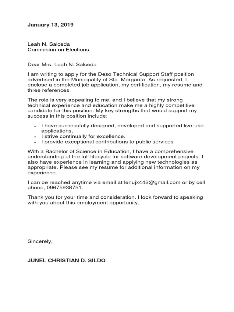 Application Letter | PDF | Career & Growth | Business