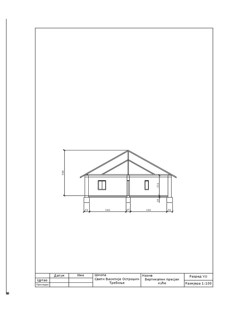 Vertikalni Presek Kuce-Layout | PDF
