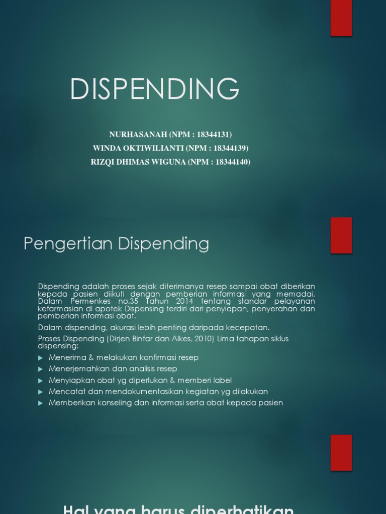 Dispensing | PDF