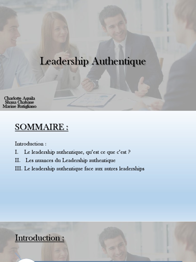 Leadership Authentique | PDF | Direction | Altruisme