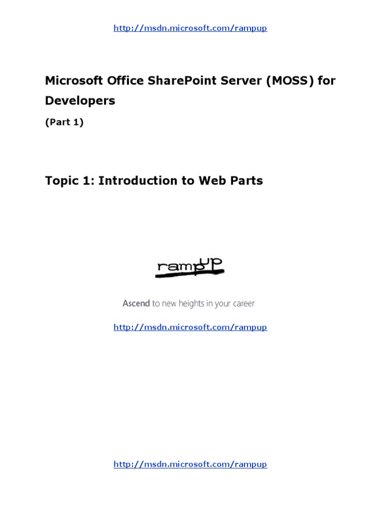 Microsoft Office Sharepoint Server (Moss) For Developers: (Part 1) | PDF | Share Point | World ...