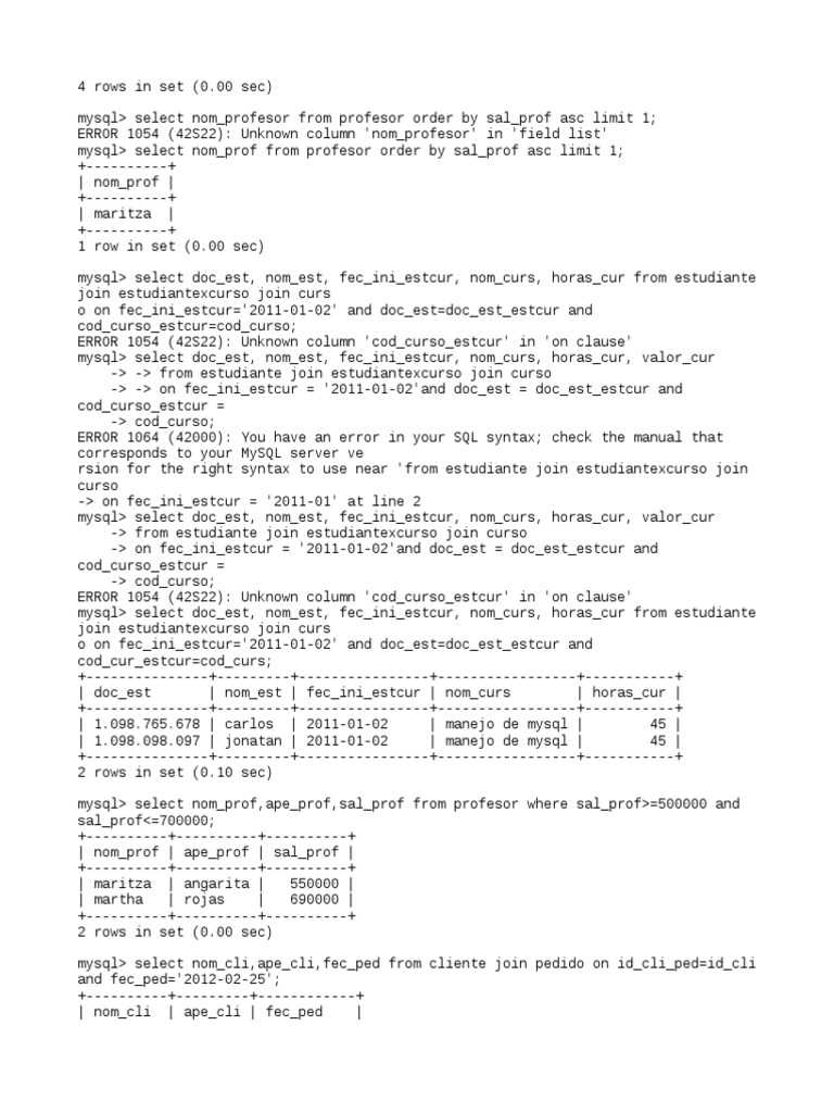 Solucion Laboratorio SQL | PDF | Gestión de datos | Software de gestión de datos