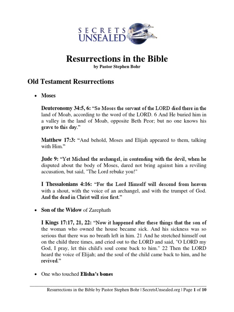 Special Resurrection | PDF | Resurrection | Jesus