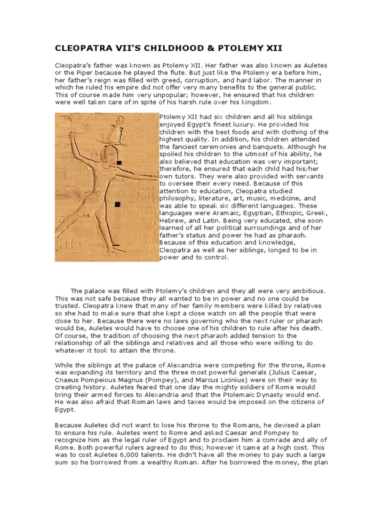 Cleopatra VII Chilhood | PDF | Cleopatra