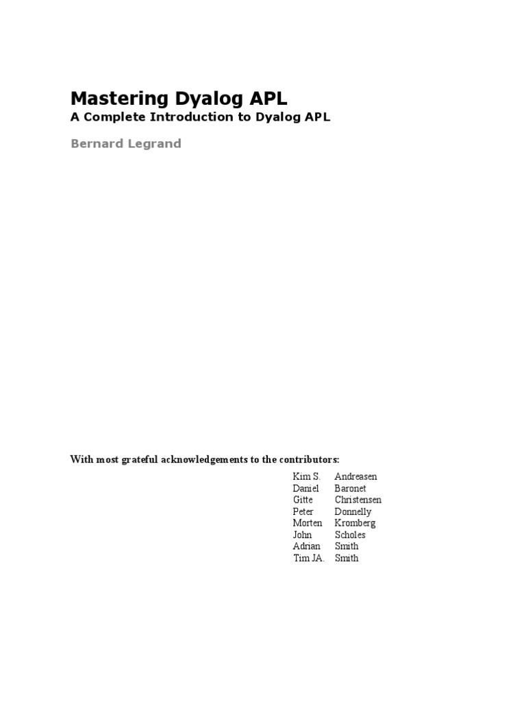 MasteringDyalogAPL PDF | PDF | Apl (Programming Language) | Computer Keyboard