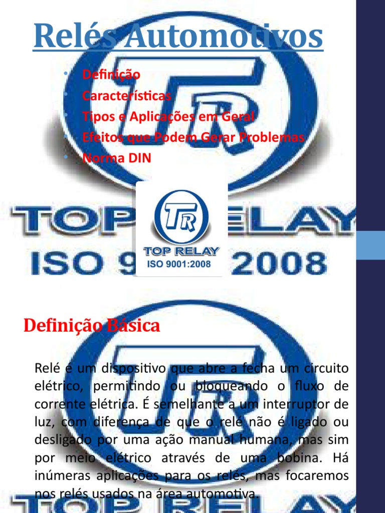 Guia Completo sobre Relés Automotivos | PDF | Relé | Indutor