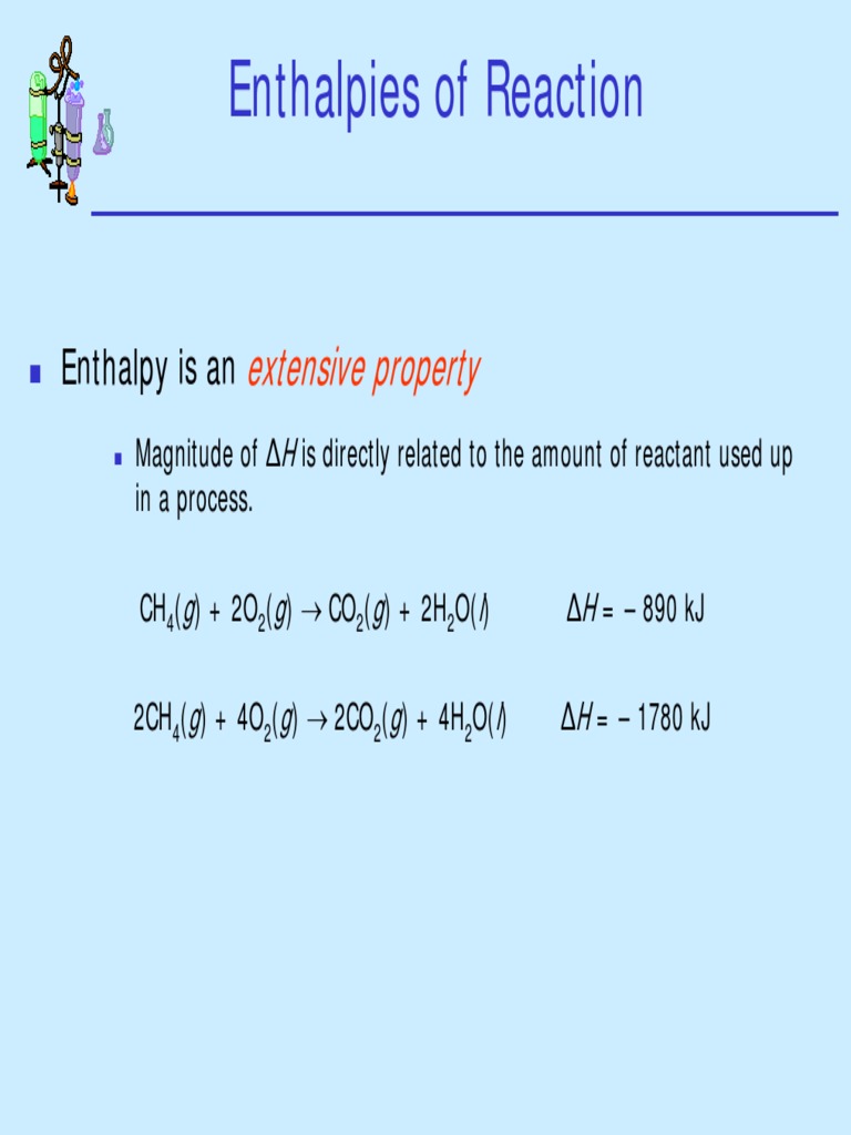Enthalpies of Reaction: Extensive Property | PDF | Heat Capacity | Calorimetry