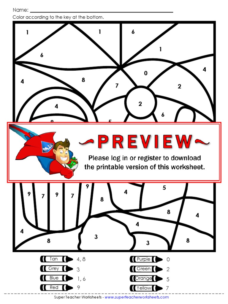 Color Key Worksheet Instructions | PDF