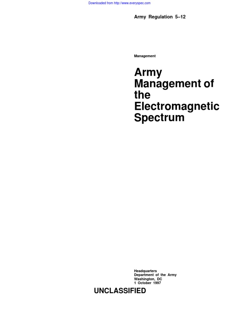 Army Electromagnetic Spectrum Management | PDF | United States Army ...