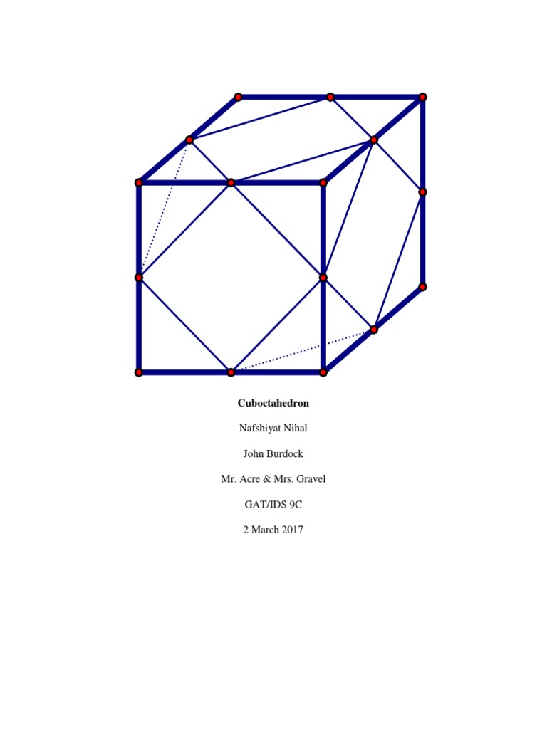 Cuboctahedron | PDF | Triangle | Area