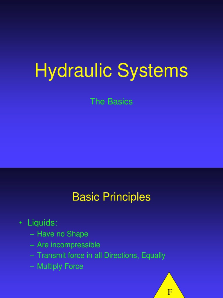 Hydraulic Systems: The Basics | PDF