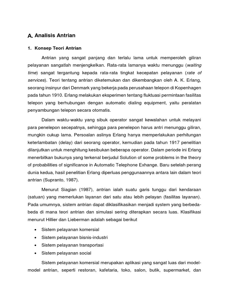Analisis Antrian | PDF | Teknologi & Rekayasa