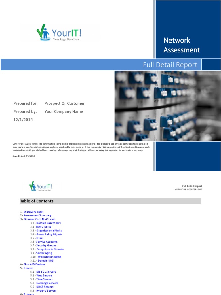 Network Assessment Full Detail Report PDF | PDF | Active Directory ...