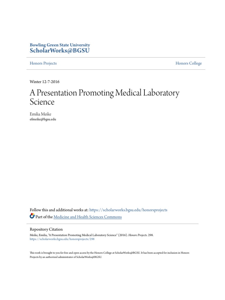 Promoting Medical Laboratory Science | PDF | Medical Laboratory ...