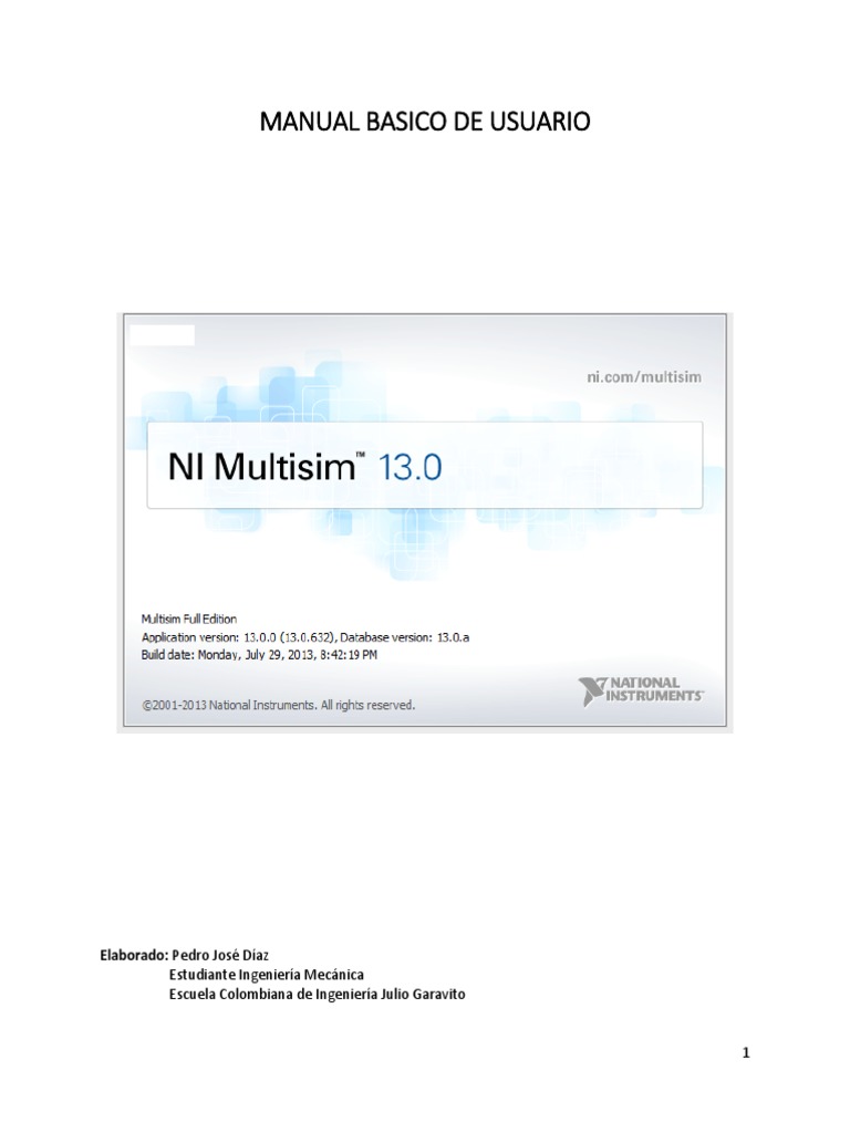 Manual Básico Multisim | PDF | Condensador | Point and Click