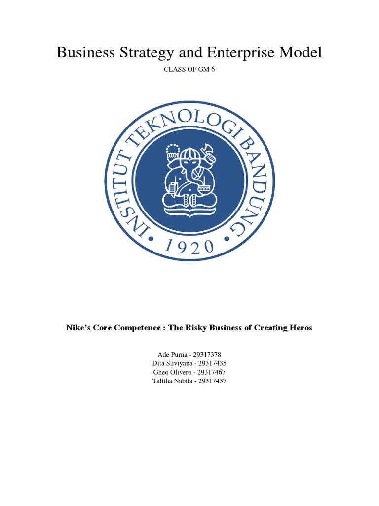 Nike's Core Competency - GM6 - Syndicate 4 | PDF | Competitive ...