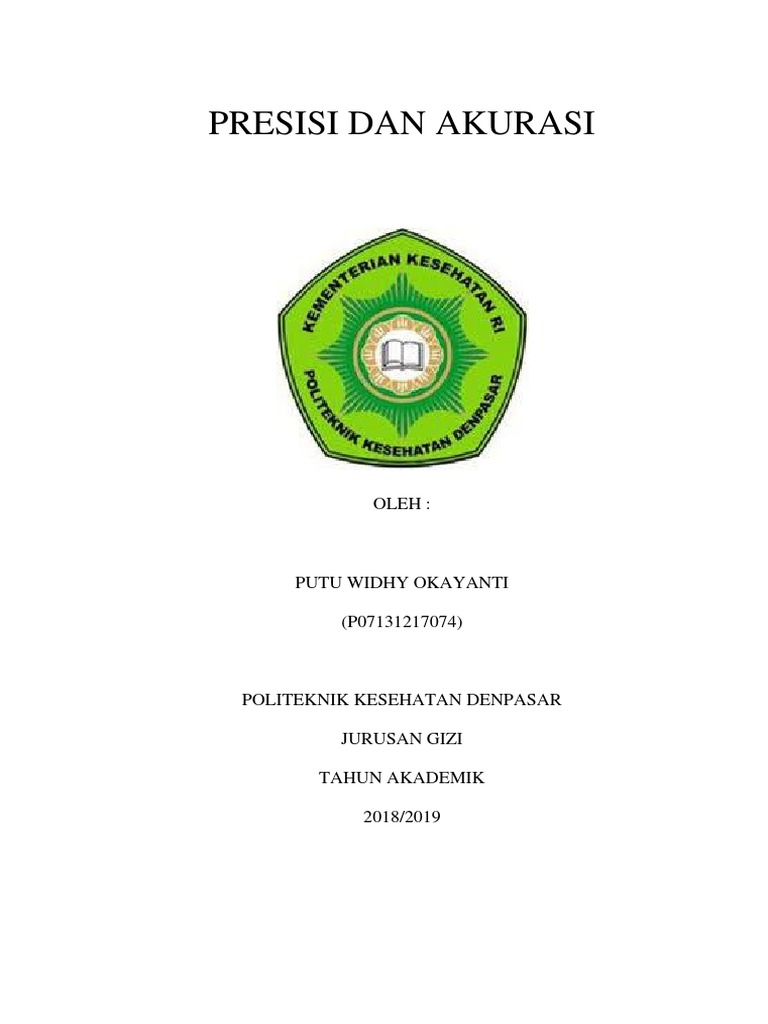 Makalah Presisi Akurasi + Contoh | PDF